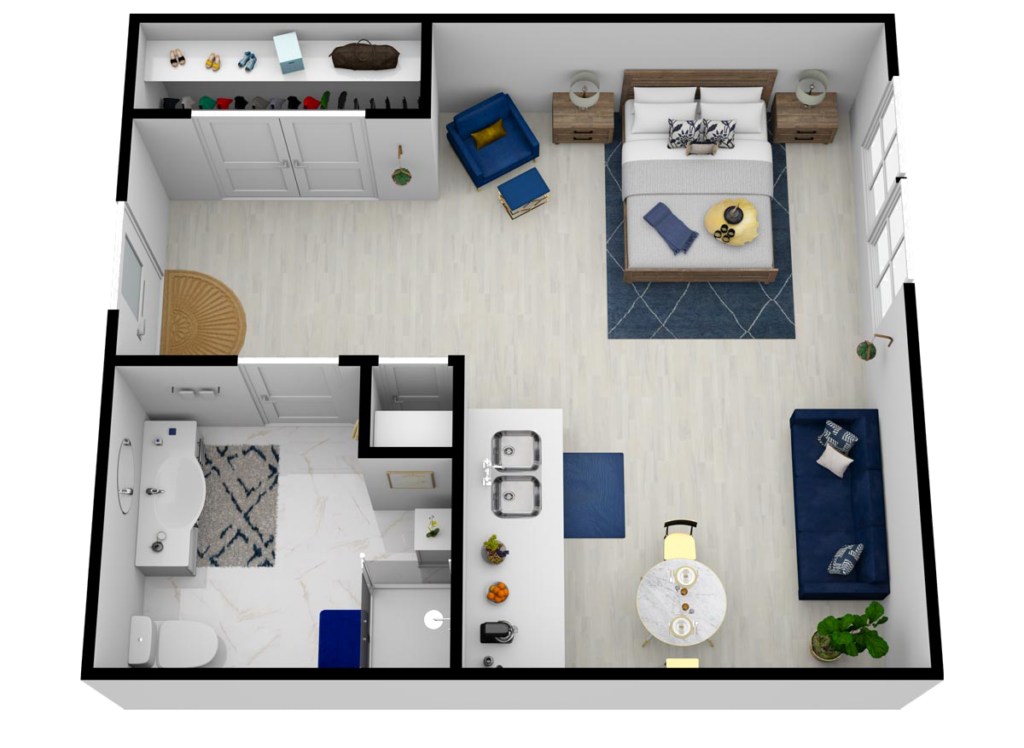 Assisted Living Floor Plans | Studio | The Goldton at Spring Hill