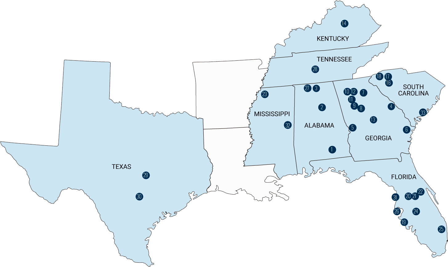 Senior Living Locations in the Southeast | Atlas Senior Living